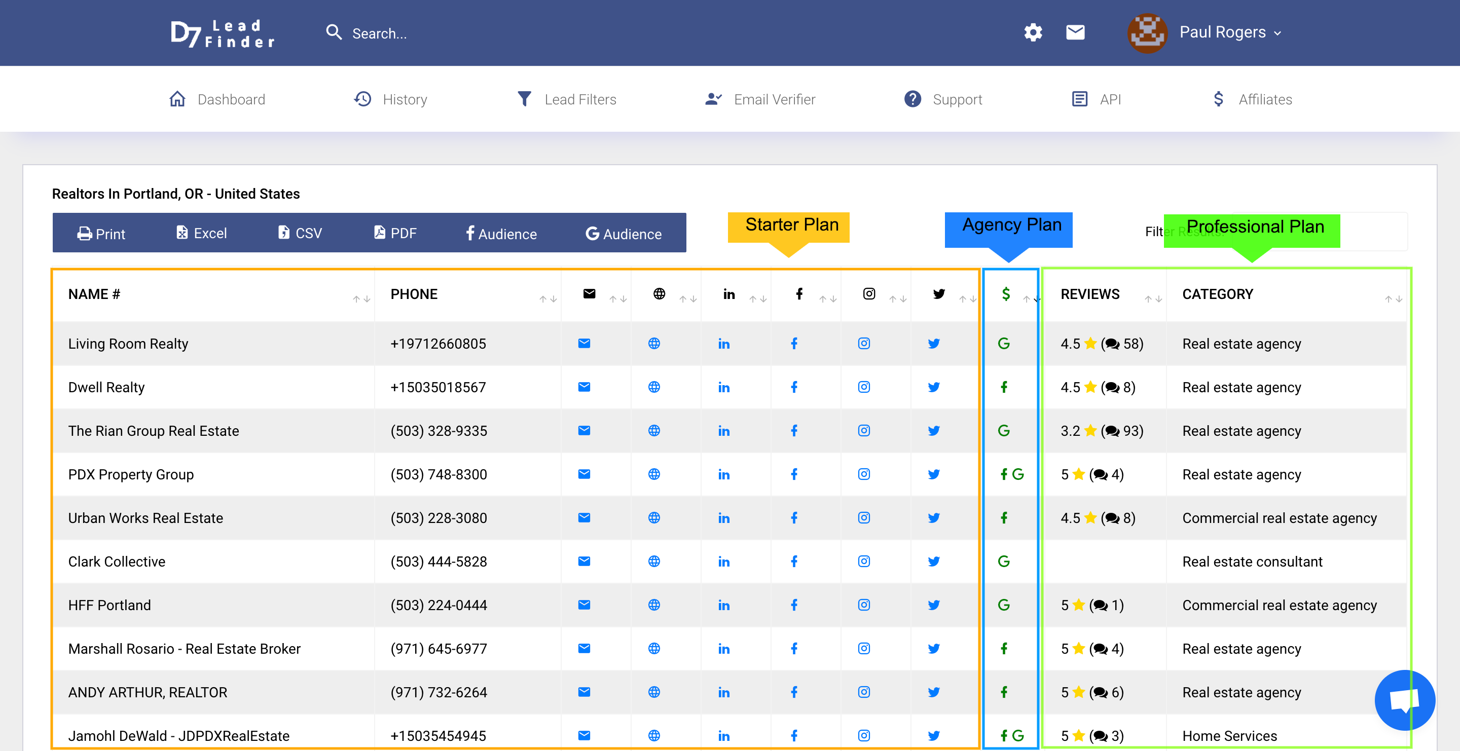 Choose a Plan - D7 Lead Finder